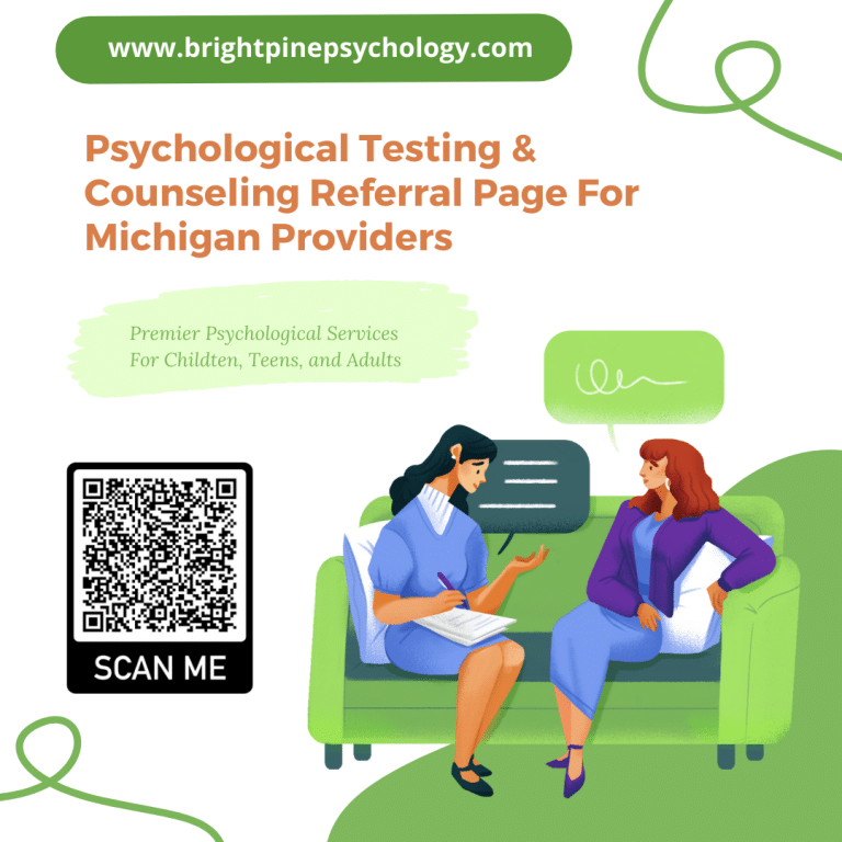 Psychological Testing and Counseling Referrals For Michigan Providers